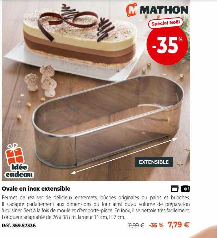 Promo Ovale En Inox Extensible Mathon chez Mathon - iCatalogue.fr