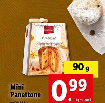 Promo Mini Panettone Favorina chez Lidl - iCatalogue.fr