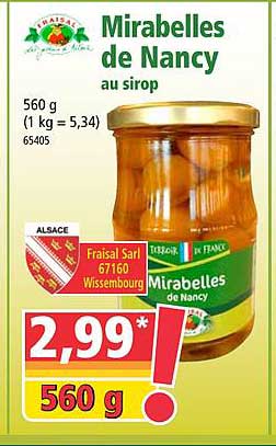 Promo Mirabelles De Nancy Au Sirop chez Norma - iCatalogue.fr