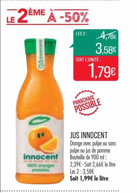 Promo Jus Innocent chez Match - iCatalogue.fr
