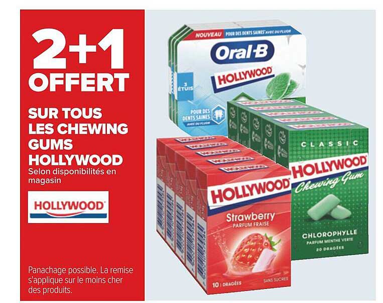 Promo Les Chewing Gums Hollywood chez Carrefour - iCatalogue.fr