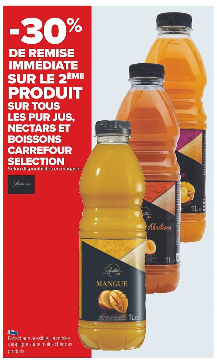 Promo Les Pur Jus, Nectars Et Boissons Carrefour Sélection chez ...