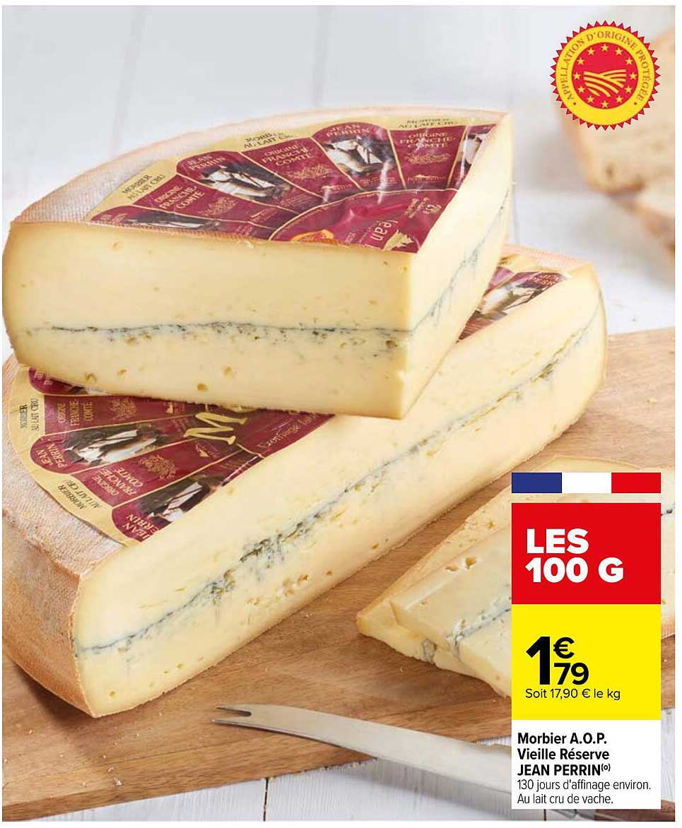 Promo Morbier A.o.p. Vieille Réserve Jean Perrin chez Carrefour ...