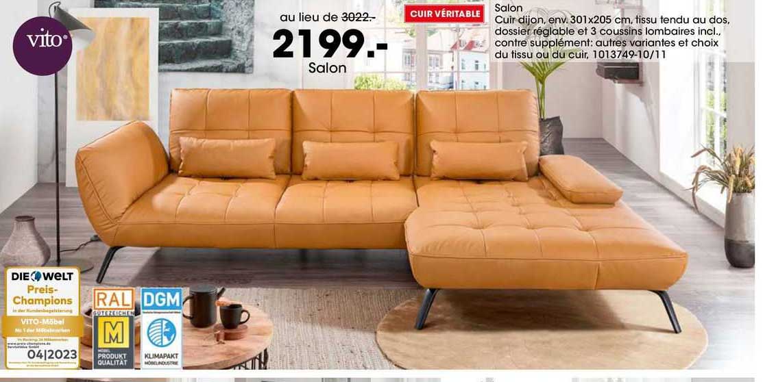 Promo Salon Vito chez Mobel Martin - iCatalogue.fr