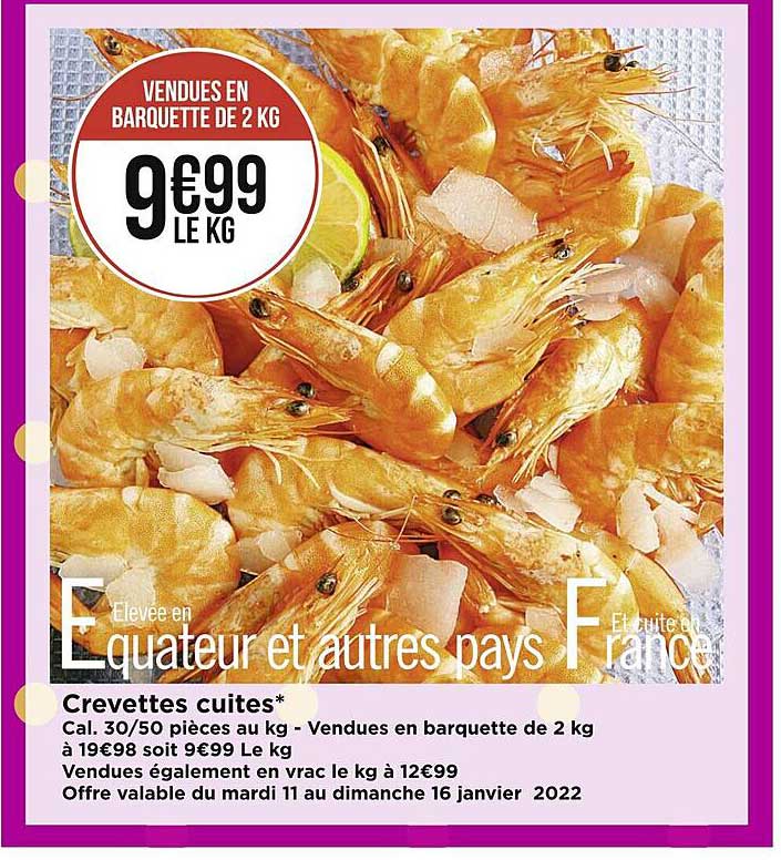 Promo Crevettes Cuites chez Casino Supermarchés - iCatalogue.fr