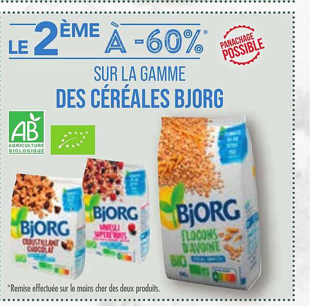 Offre La Gamme Des Céréales Bjorg chez Match