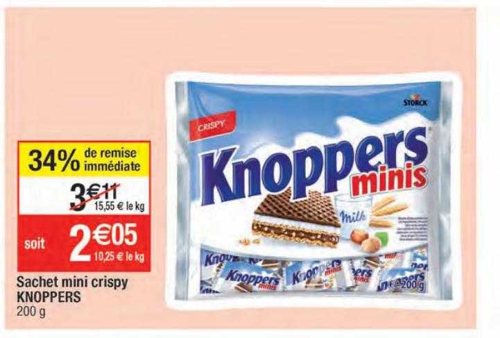 Promo Sachet Mini Crispy Knoppers chez Migros France - iCatalogue.fr