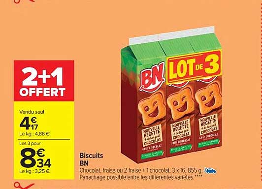 Promo Biscuits Bn chez Carrefour Market - iCatalogue.fr