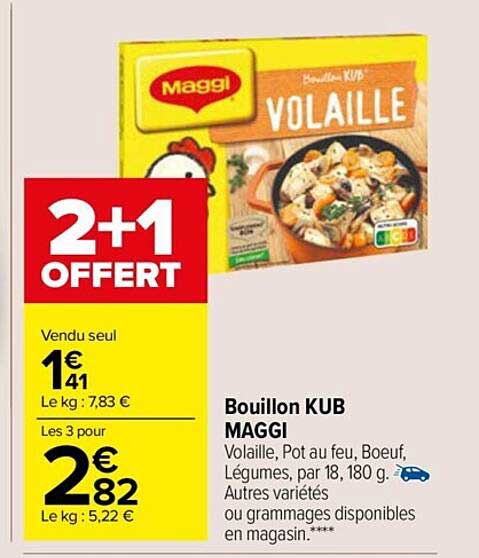 Offre Bouillon Kub Maggi chez Carrefour Market