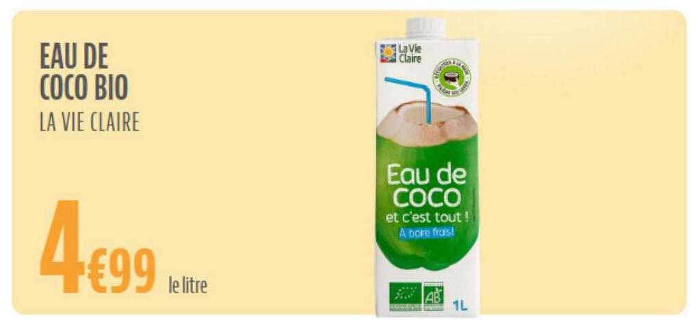 Promo Eau De Coco Bio La Vie Claire chez La Vie claire - iCatalogue.fr