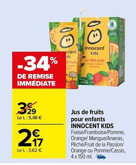 Promo Jus De Fruits Pour Enfants Innocent Kids chez Carrefour Market ...