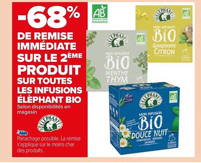 Promo Les Infusions éléphant Bio chez Carrefour Market - iCatalogue.fr