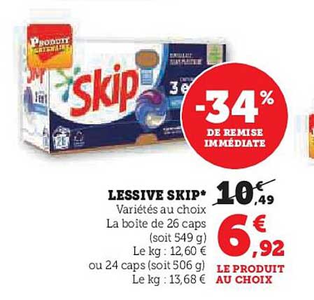 Promo Lessive Skip chez Hyper U - iCatalogue.fr