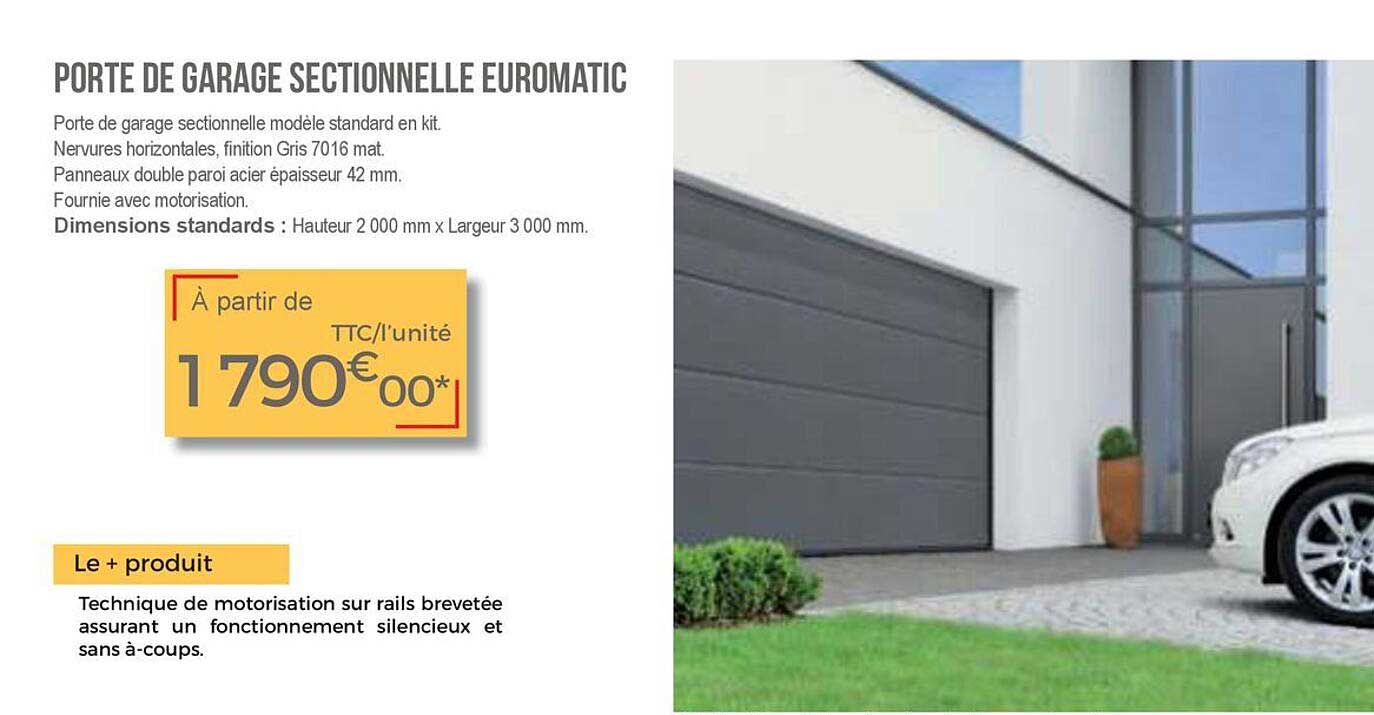 Promo Porte De Garage Sectionnelle Euromatic chez BigMat - iCatalogue.fr