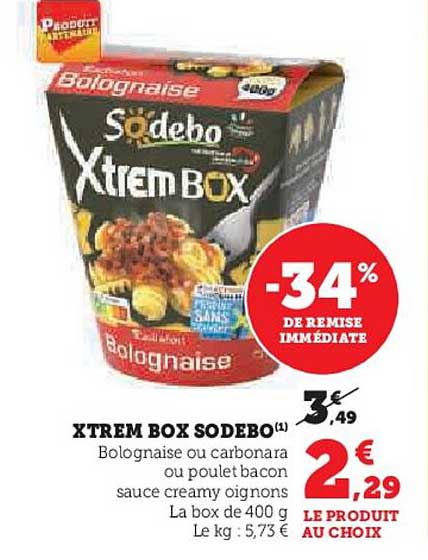 Promo Xtreme Box Sodebo chez Super U - iCatalogue.fr