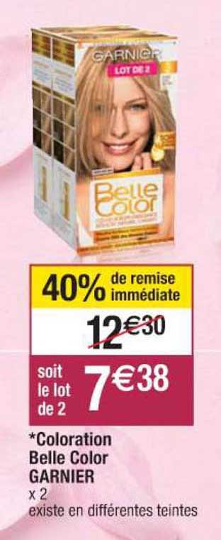 Promo Coloration Belle Color Garnier chez Cora - iCatalogue.fr