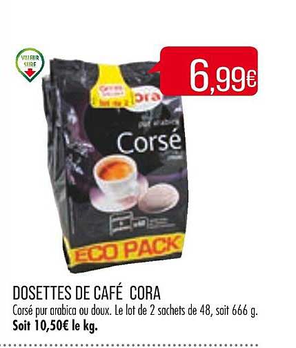 Promo Dosettes De Café Cora chez Match - iCatalogue.fr