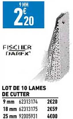 Promo Lot De 10 Lames De Cutter Fischer Darex chez Brico Cash ...
