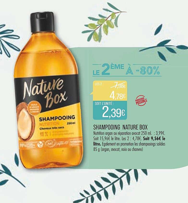 Offre Shampooing Nature Box chez Match