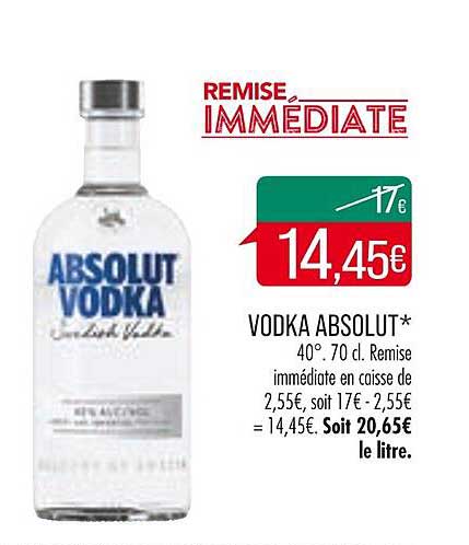 Promo Vodka Absolut chez Match - iCatalogue.fr