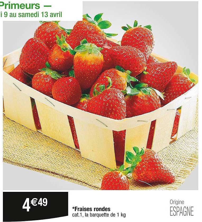 Promo Fraises Rondes chez Cora - iCatalogue.fr