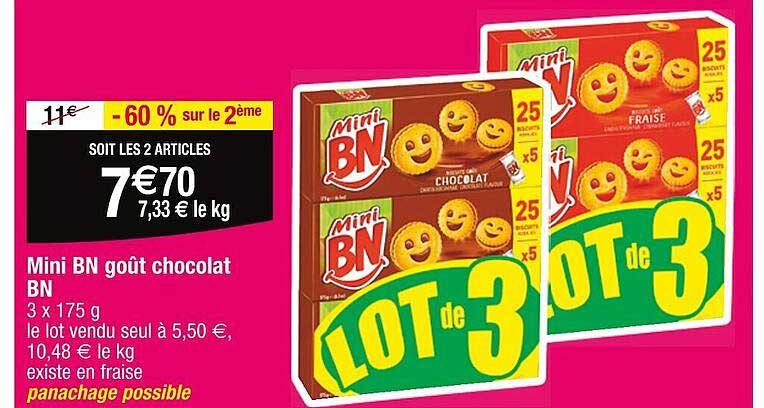 Promo Mini BN Goût Chocolata BN chez Cora - iCatalogue.fr