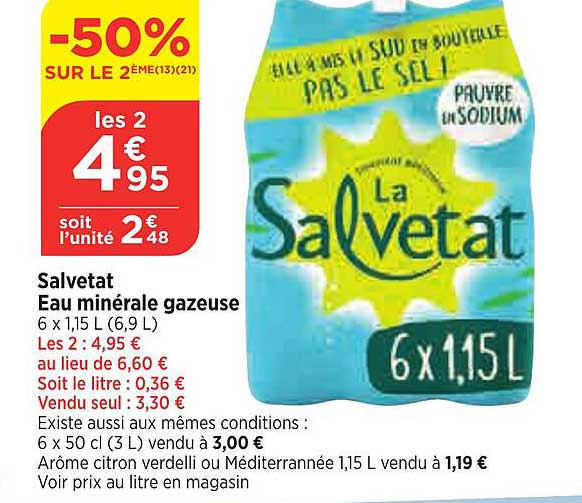Promo Salvetat Eau Minérale Gazeuse chez Maximarché - iCatalogue.fr