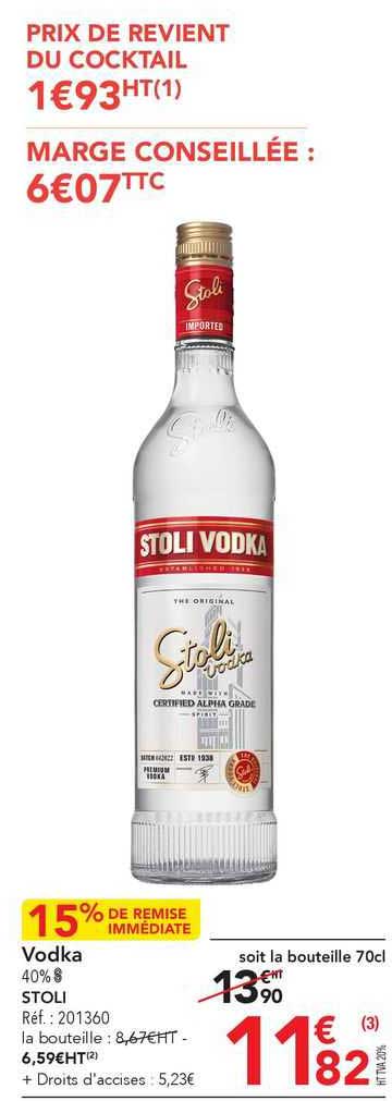 Promo Vodka Stoli chez METRO - iCatalogue.fr