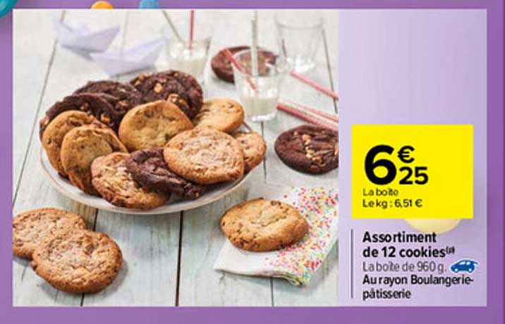 Promo Assortiment De 12 Cookies chez Carrefour - iCatalogue.fr