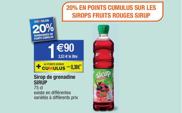Promo Sirop De Grenadine Sirup chez Migros France - iCatalogue.fr