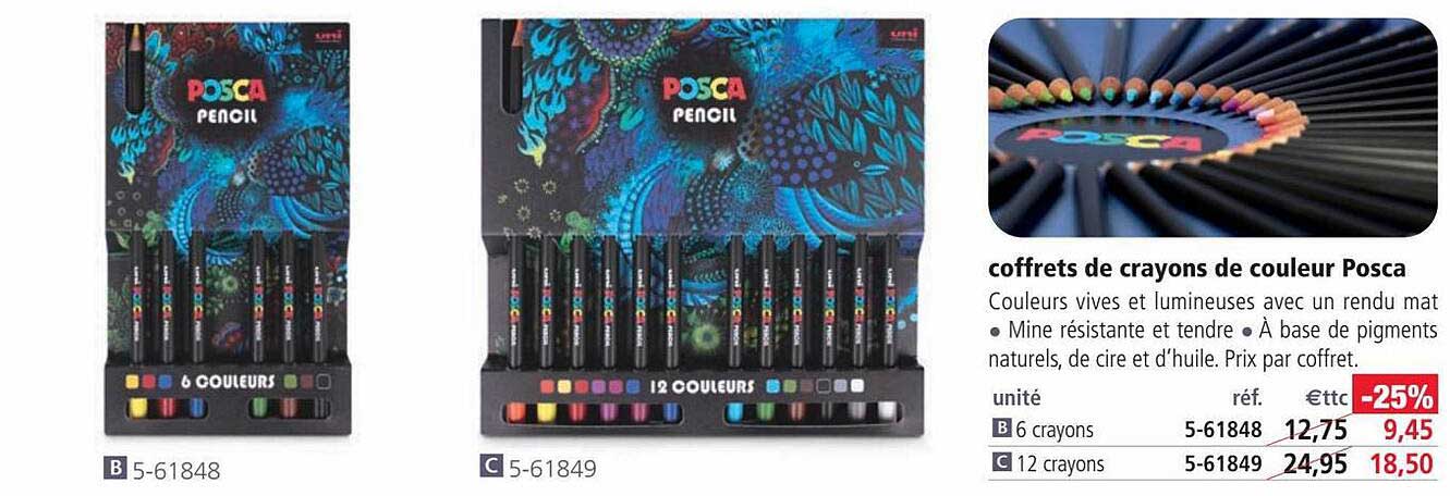 Promo Coffrets De Crayons De Couleur Posca chez Le Géant des Beaux-Arts ...