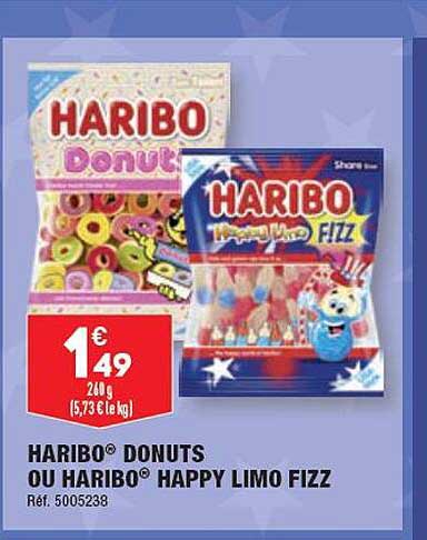 Promo Haribo Donuts Ou Haribo Happy Limo Fizz chez Aldi - iCatalogue.fr