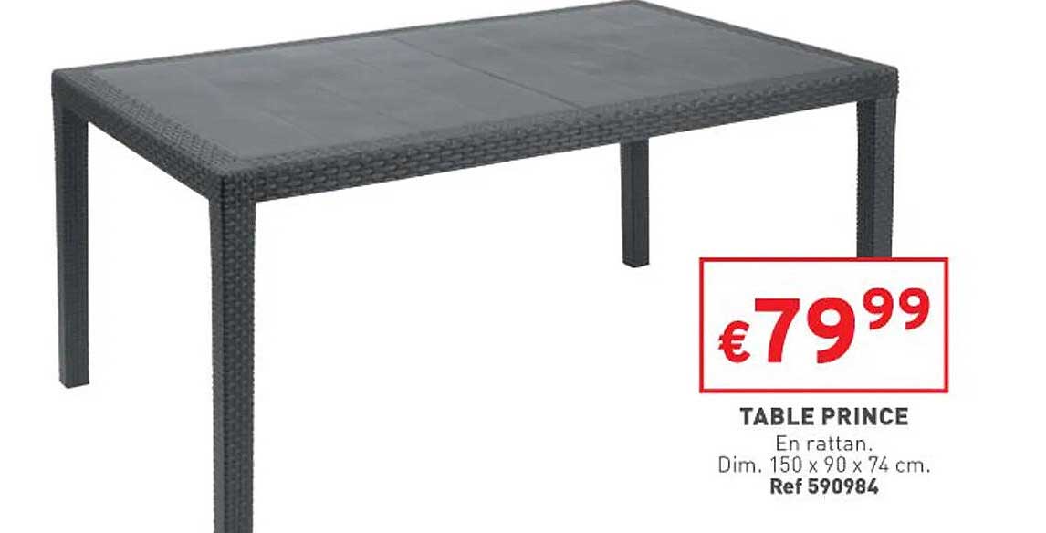 Promo Table Prince chez Trafic - iCatalogue.fr