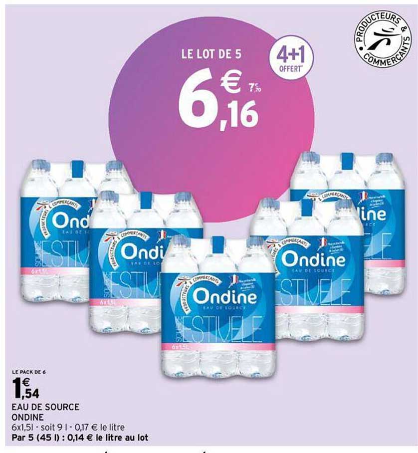 Promo Eau De Source Ondine chez Intermarché - iCatalogue.fr
