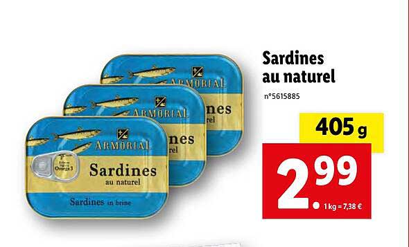 Promo Sardines Au Naturel chez Lidl - iCatalogue.fr