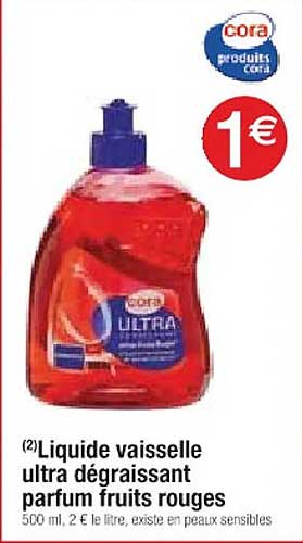 Promo Liquide Vaisselle Ultra Dégraissant Parfum Fruits Rouges chez ...