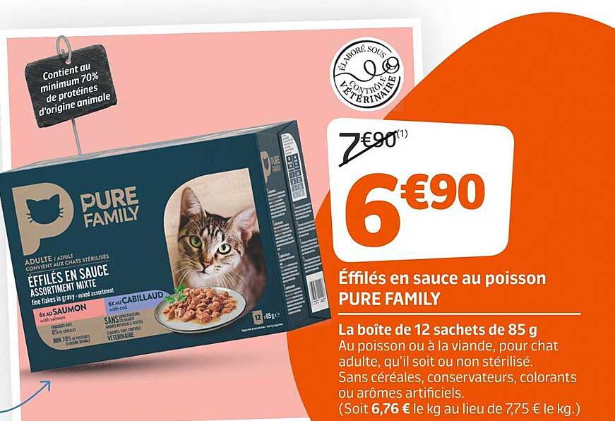 Promo éffilés En Sauce Au Poisson Pure Family chez Jardiland ...
