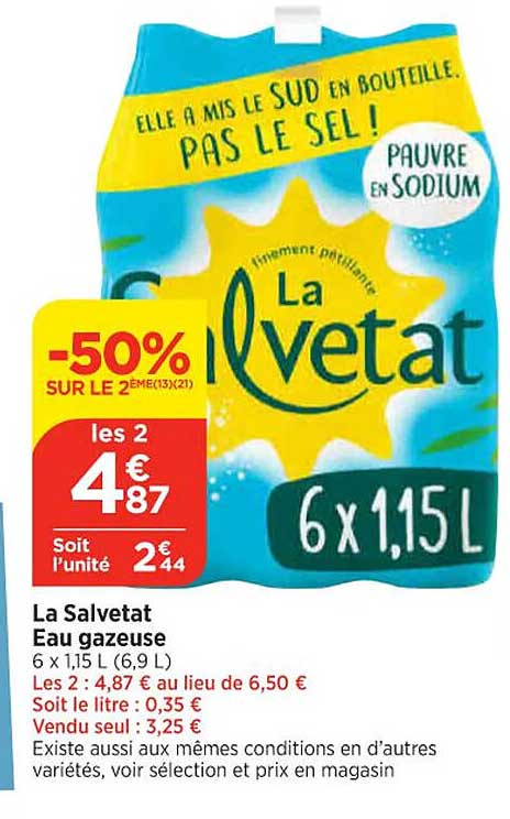 Promo La Salvetat Eau Gazeuse chez Maximarché - iCatalogue.fr