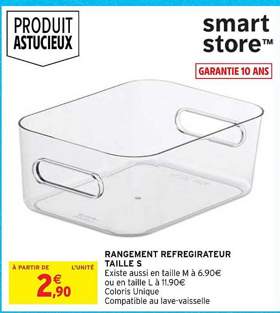 Promo Rangement Réfrigérateur Taille S Smart Store chez Intermarché ...