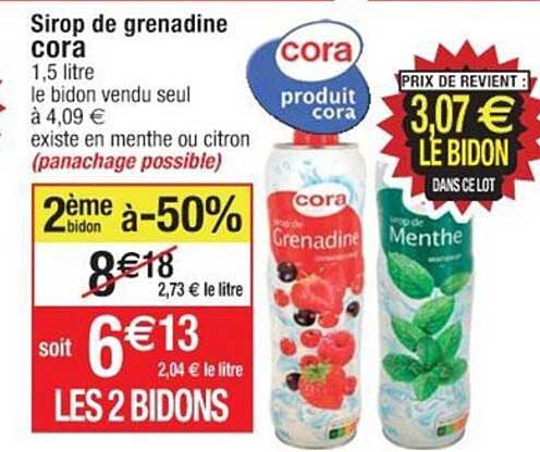 Promo Sirop De Grenadine Cora chez Cora - iCatalogue.fr