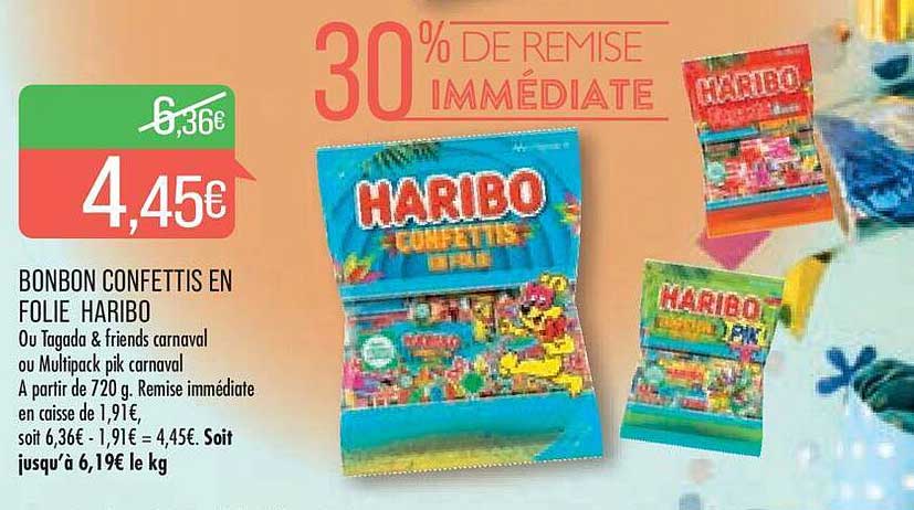 Offre Bonbons Maoam Mixx Haribo Confettis En Folie -100% Sur Le 3e chez ...