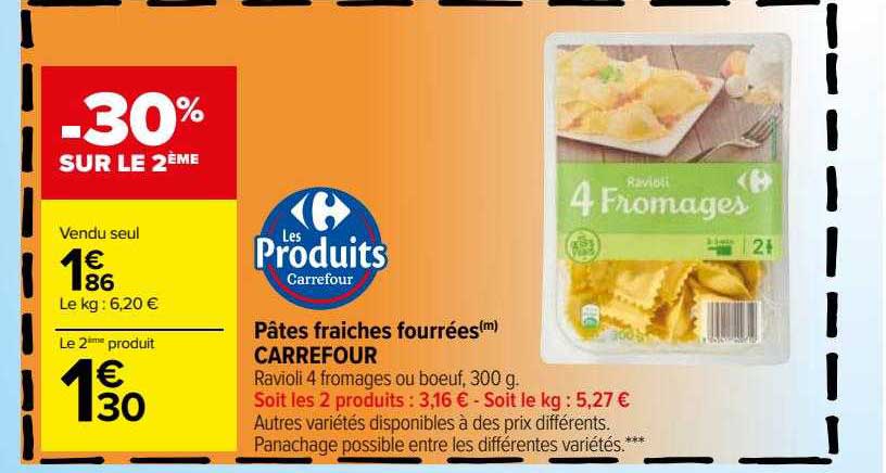 Promo Pâtes Fraîches Fourrées Carrefour chez Carrefour - iCatalogue.fr