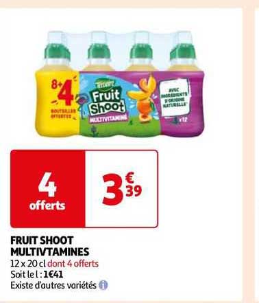 Promo Fruit Shoot Multivitamines chez Auchan - iCatalogue.fr