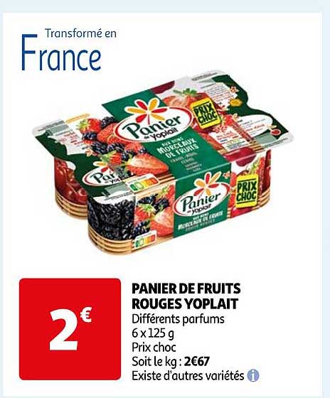 Promo Panier De Fruits Rouges Yoplait chez Auchan - iCatalogue.fr