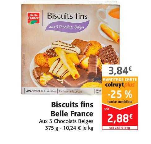 Promo Biscuits Fins Belle France chez Colruyt - iCatalogue.fr