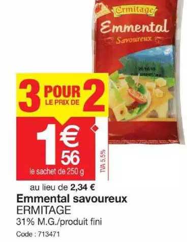 Promo Emmental Savoureux Ermitage chez Promocash - iCatalogue.fr
