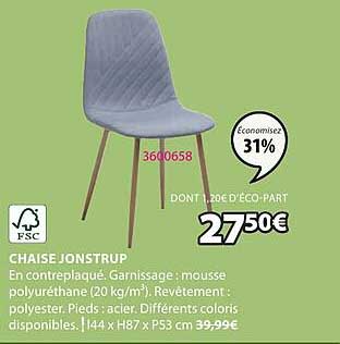 Promo Chaise Jonstrup chez JYSK - iCatalogue.fr
