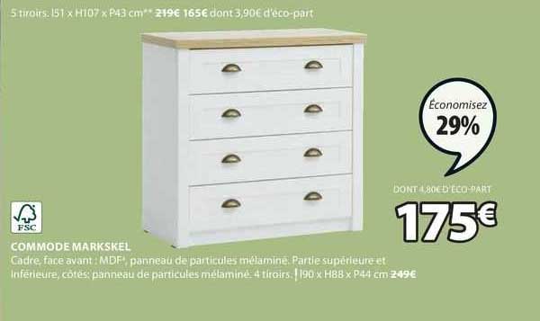Promo Commode Markskel chez JYSK - iCatalogue.fr