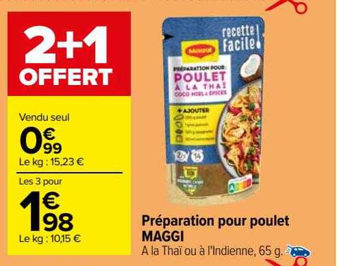Promo Préparation Pour Poulet Maggi chez Carrefour - iCatalogue.fr