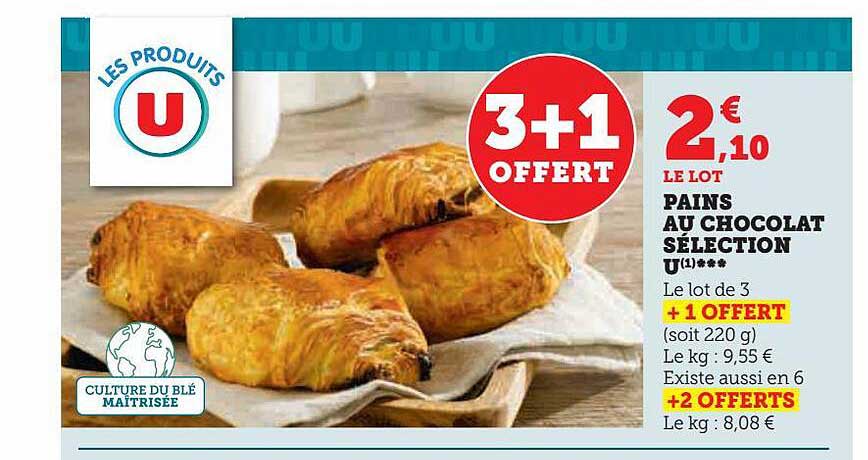 Promo Pains Au Chocolat Sélection U chez Super U - iCatalogue.fr